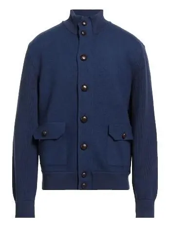 Malo Virgin Wool Cardigan - Navy