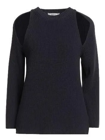 Alpha Studio Sweater In Cotton And Polyamide - Blue