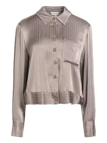 HAVEONE Striped Satin Shirt - Grey