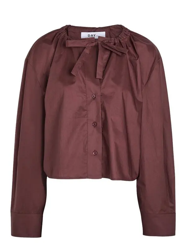 Day Birger Et Mikkelsen Birch Chintz Cotton Shirt - Burgundy