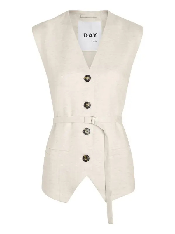 Day Birger Et Mikkelsen Palmer Woven Waistcoat Top - Off White