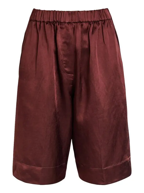 Day Birger Et Mikkelsen Denny Satin-twill Shorts - Burgundy