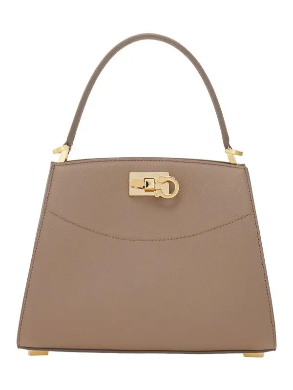 FERRAGAMO Studio Box Bag - Beige