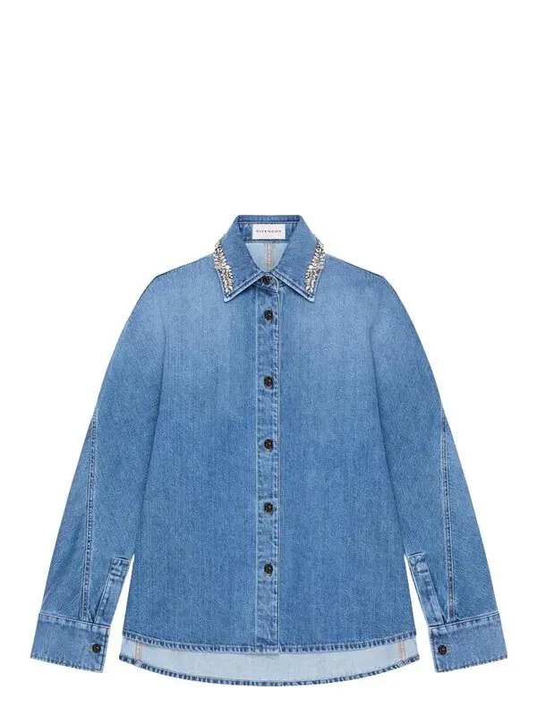 Givenchy Denim Cocoon Shirt - Blue