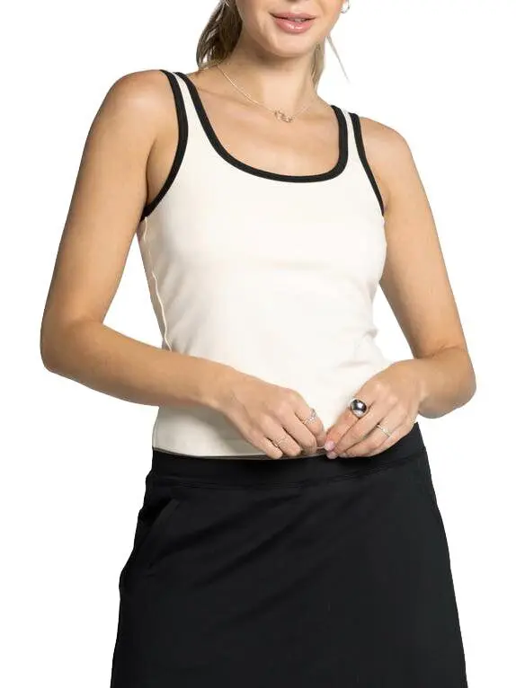 THREAD & SUPPLY Rib Tank Top - Vanilla Black