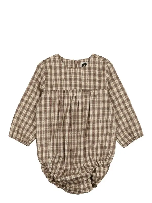 MANIÈRE Autumn Plaid Bodysuit - Beige