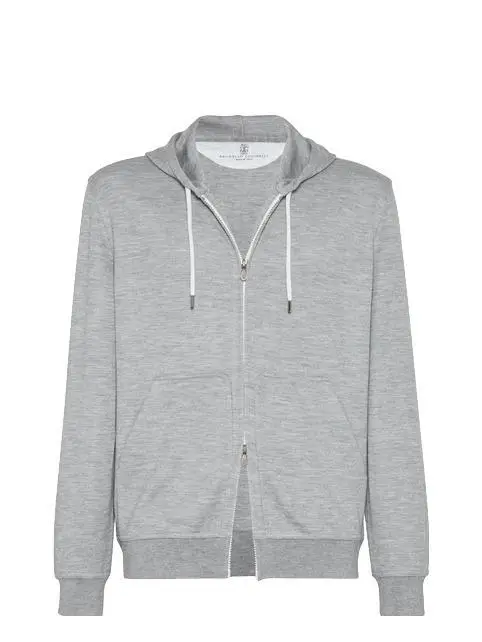 Brunello Cucinelli Cashmere And Silk French Terry Sweatshirt - Grey