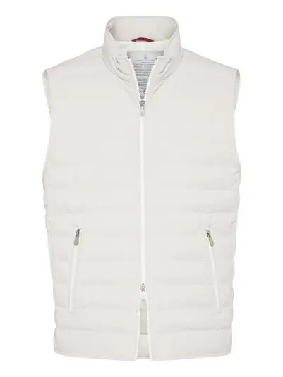 Brunello Cucinelli Lightweight Down Vest - Ivory