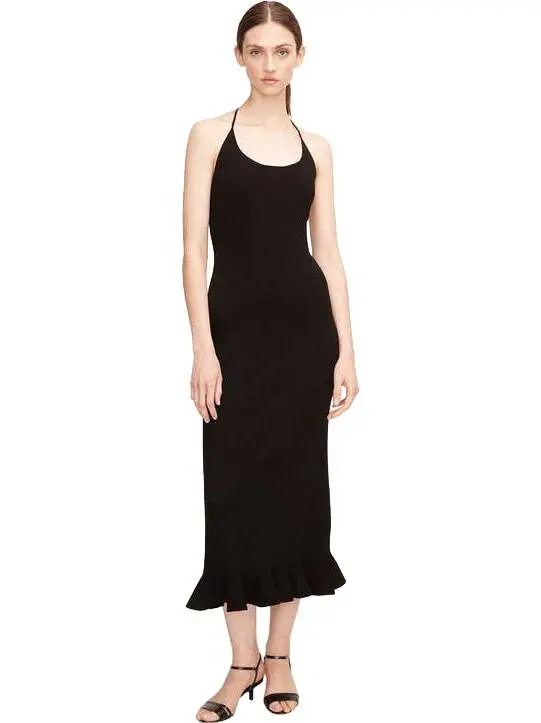 Rebecca Taylor Knotted Back Column Dress - Black