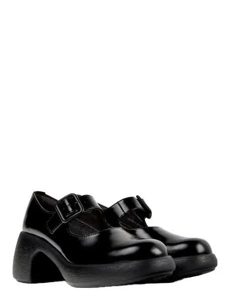 Camper Thelma Ii Platform Mary Jane Loafer - Black