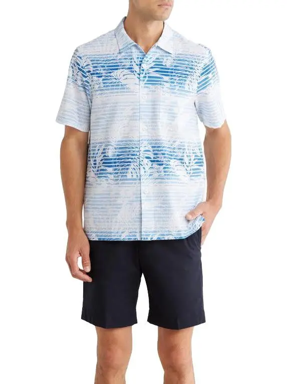 Tommy Bahama Bahama Coast Sardinia Seas Islandzone® Short Sleeve Button-up Shirt - Victoria Blue