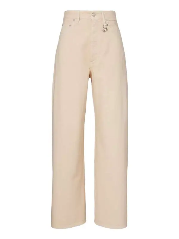 Sportmax Siamese High-rise Wide-leg Jeans - Beige