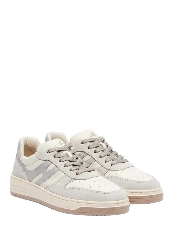 Hogan H630 Leather And Suede Sneakers - Grey