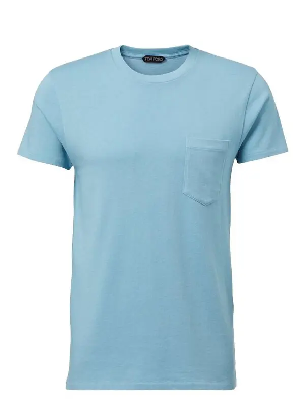 TOM FORD Cotton Jersey T-shirt - Blue