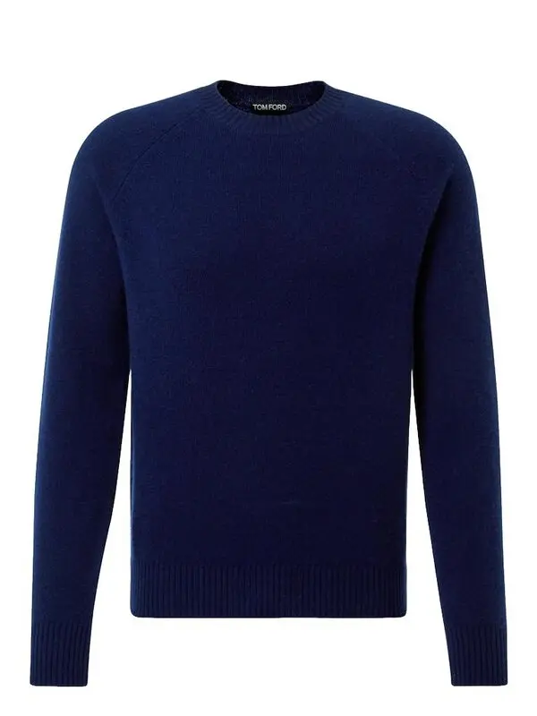 TOM FORD Wool And Cashmere Crewneck Sweater - Blue