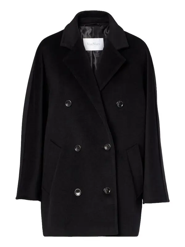 Max Mara Rebus Wool And Cashmere Coat - Black