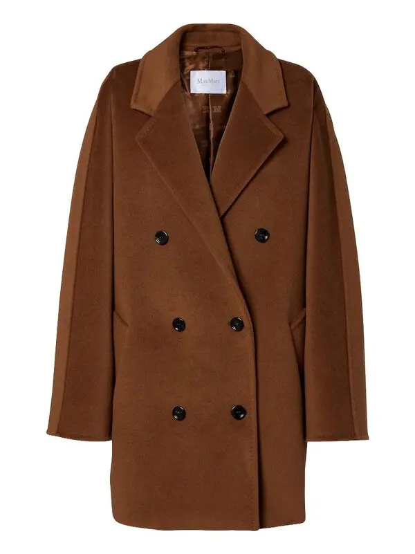Max Mara Rebus Wool And Cashmere Coat - Brown