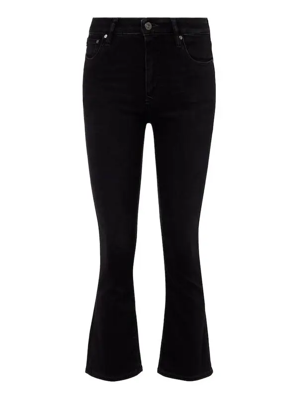 Ag Jodi Cropped Flared Jeans - Black