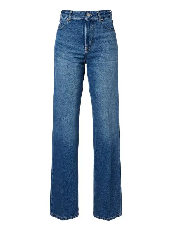 Victoria Beckham High-rise Wide-leg Jeans In Dark Indigo Rinse - Blue
