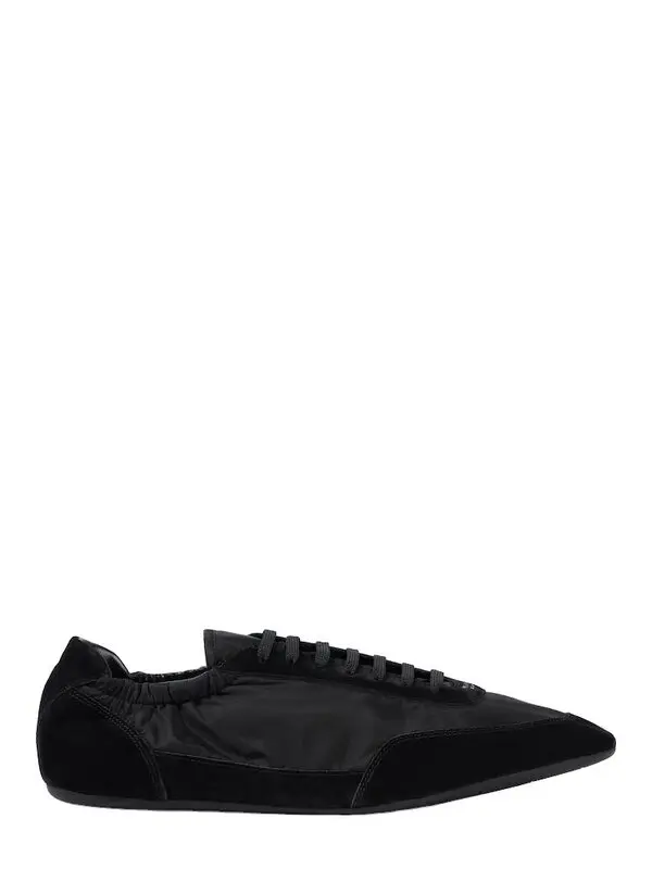 Prada Re-nylon And Suede Lace-up Sneakers - Black