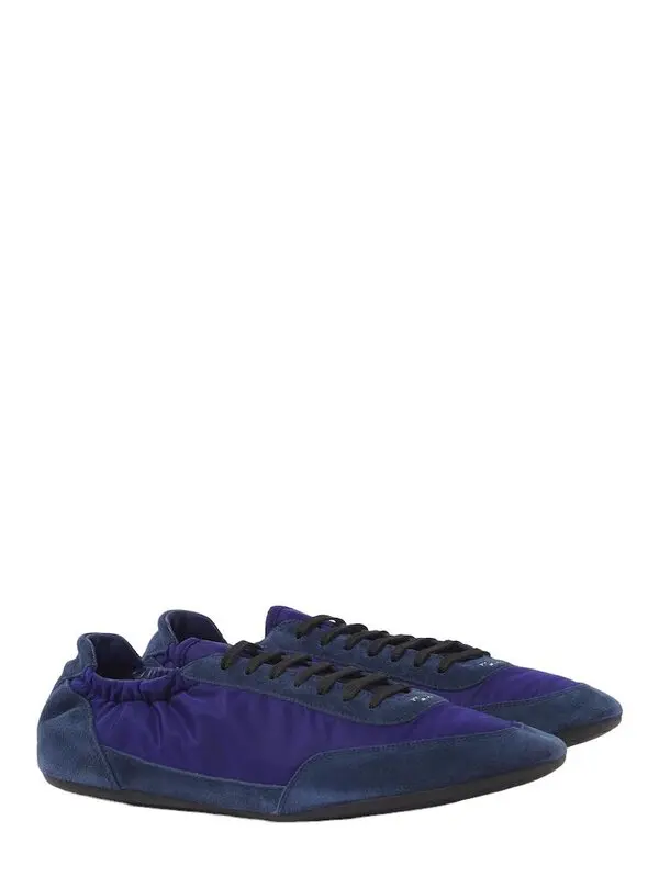 Prada Collapse Re-nylon And Suede Sneakers - Blue