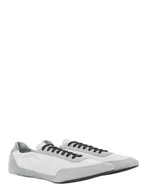 Prada Collapse Re-nylon And Suede Sneakers - Grey