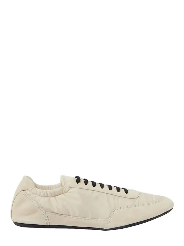 Prada Collapse Re-nylon And Suede Sneakers - White