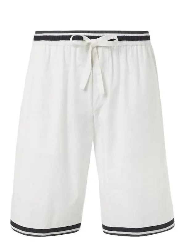 Dolce & Gabbana Majolica Cotton Shorts - White