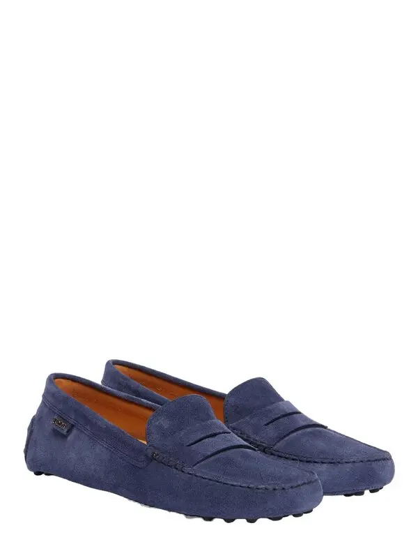 TOD'S Gommino Suede Driving Shoes - Blue