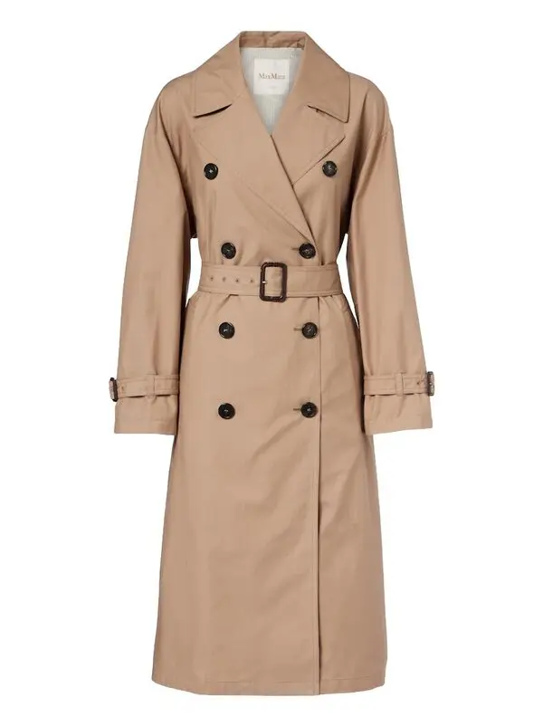Max Mara Fiorito Cotton-blend Twill Trench Coat - Beige