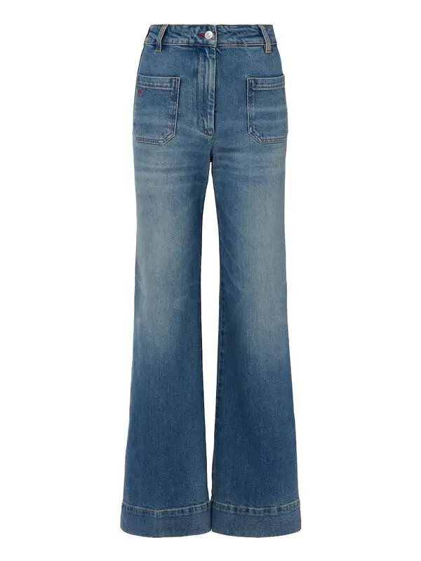 Victoria Beckham Alina Wide-leg Jeans - Blue