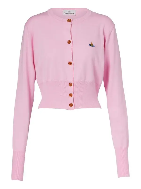 VIVIENNE WESTWOOD Orb Cotton And Cashmere Cardigan - Pink