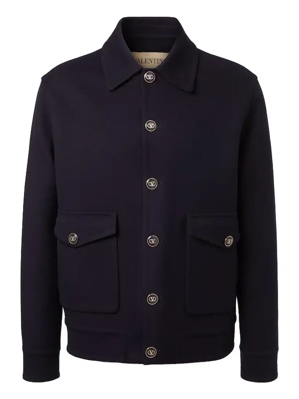 Valentino Garavani Wool And Cashmere Jacket - Blue