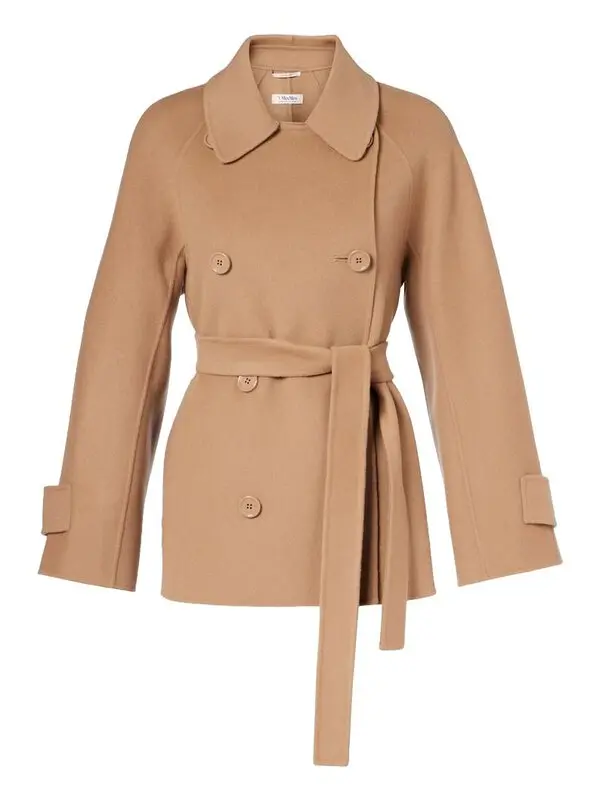 Max Mara Louis Virgin Wool Pea Coat - Brown