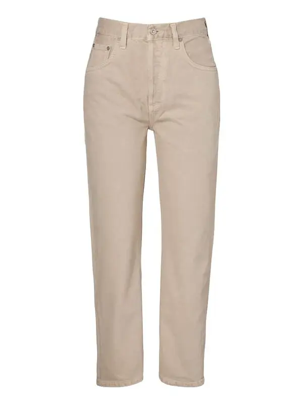 Citizens Of Humanity Dahlia Mid-rise Straight Jeans - Beige