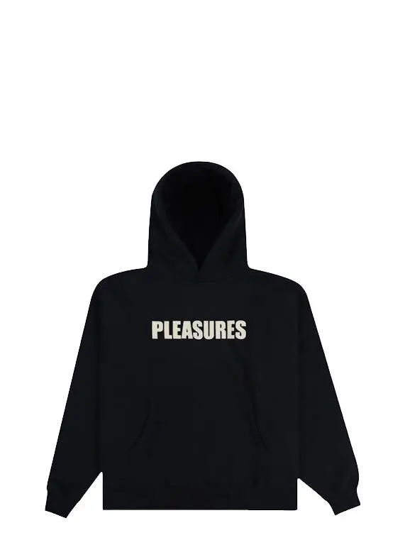 PLEASURES Wave Quilted Hoodie - Black