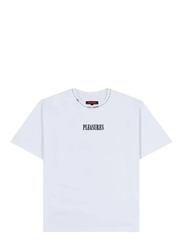 PLEASURES Cut Here Heavyweight T-shirt - White