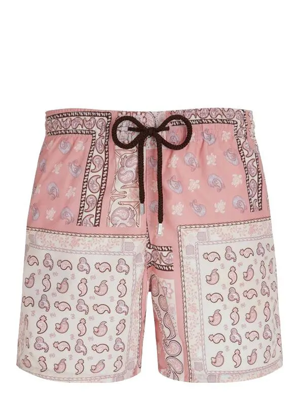 A BATHING APE Bandana Print Swimming Shorts - Pink