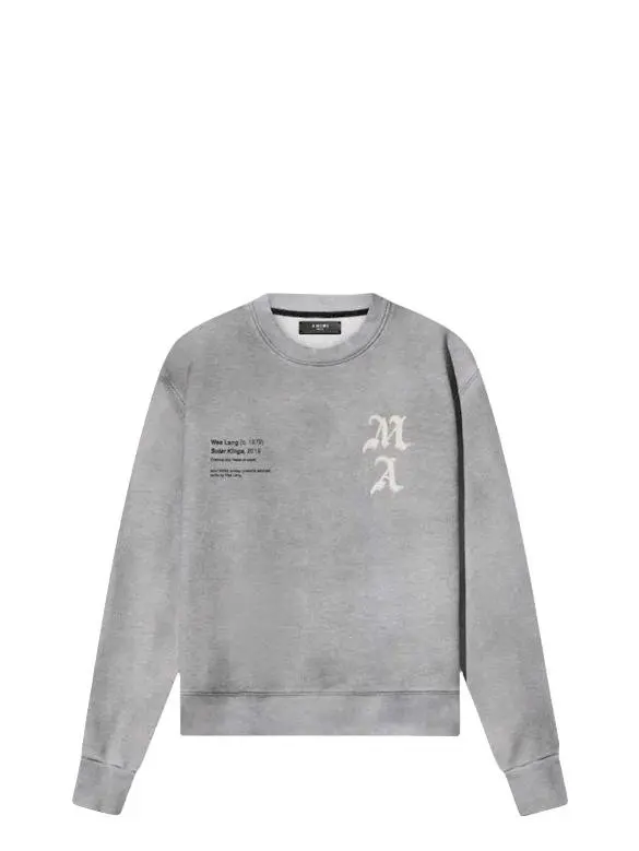 Amiri X Wes Lang Solar Kings Crew - Heather Grey