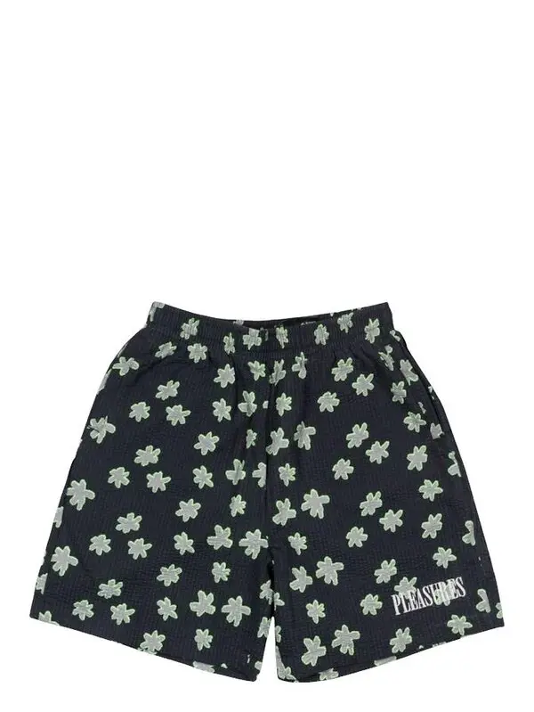 PLEASURES Floral Seersucker Shorts - Black