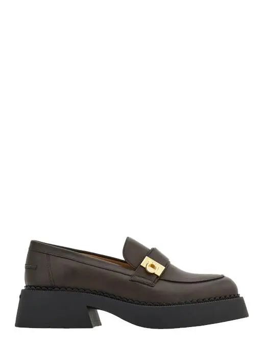 FERRAGAMO Hug Buckle Chunky Loafer - Gold