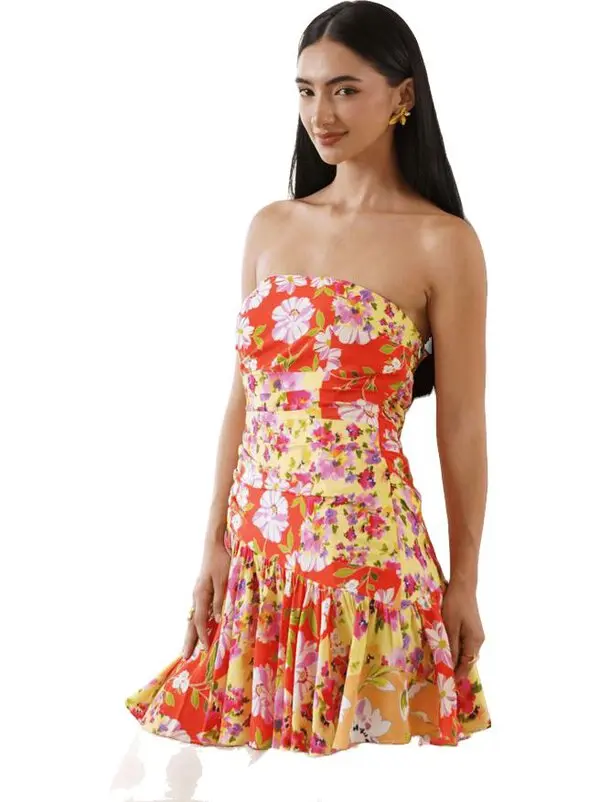 Yumi Kim Floral Mini Dress - Natural