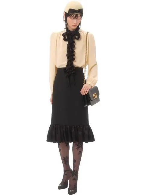 Valentino Garavani Crepe De Chine Shirt - Black