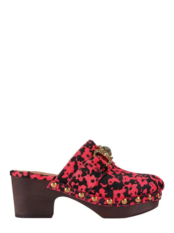 Kurt Geiger Leather Mansion Clogs - Red