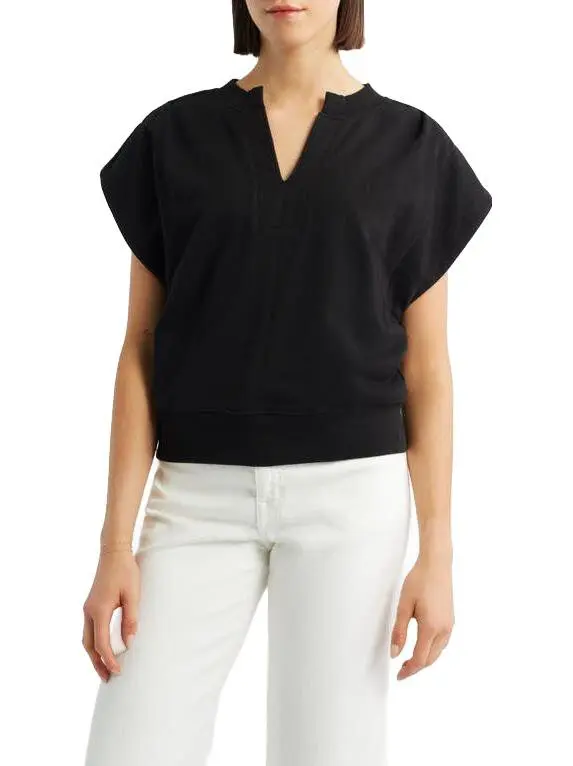 Wit & Wisdom Notch Neck Top - Black