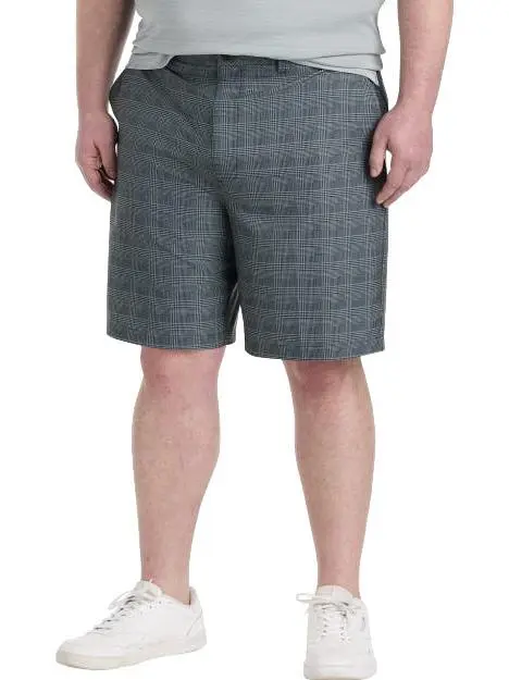 REEBOK Plaid Golf Shorts - Black/grey 3