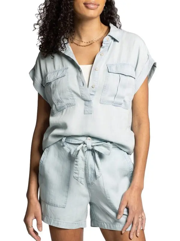 THREAD & SUPPLY Moore Short Sleeve Top - Jolie Wash