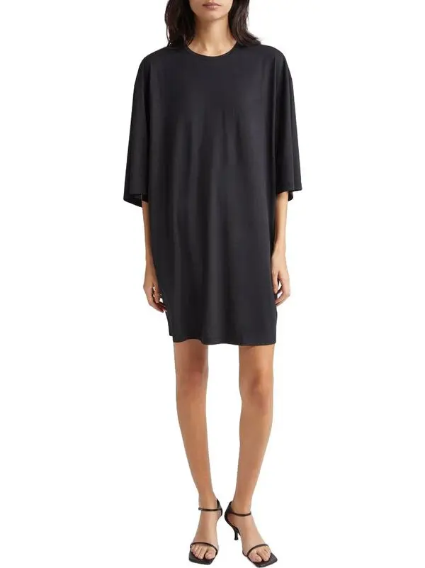 TOTÊME Relaxed Jersey T-shirt Dress - Black