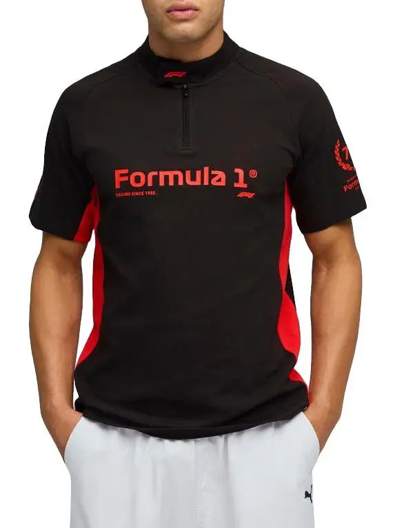 PUMA Regular Fit Formula 1® 75 Years Graphic Polo - Puma Black