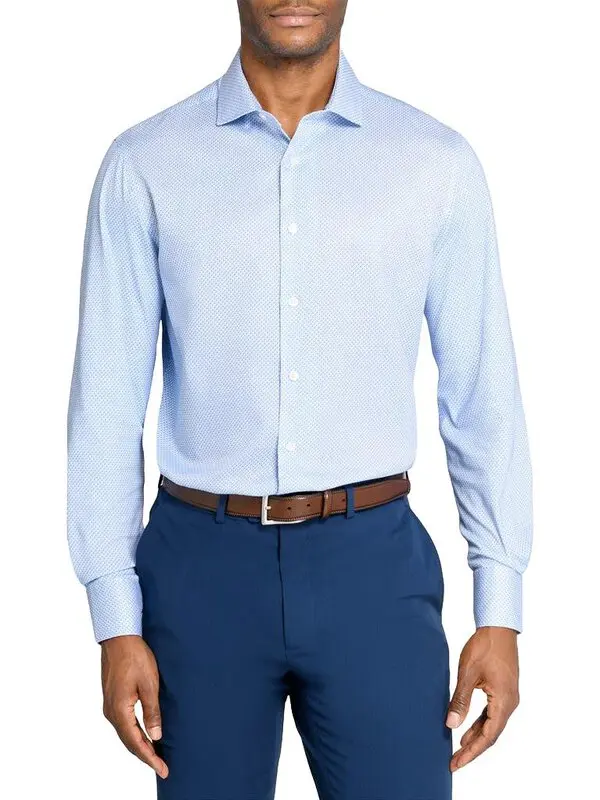 W.R.K Slim Fit Crisscross Reworked Dress Shirt - Light Blue
